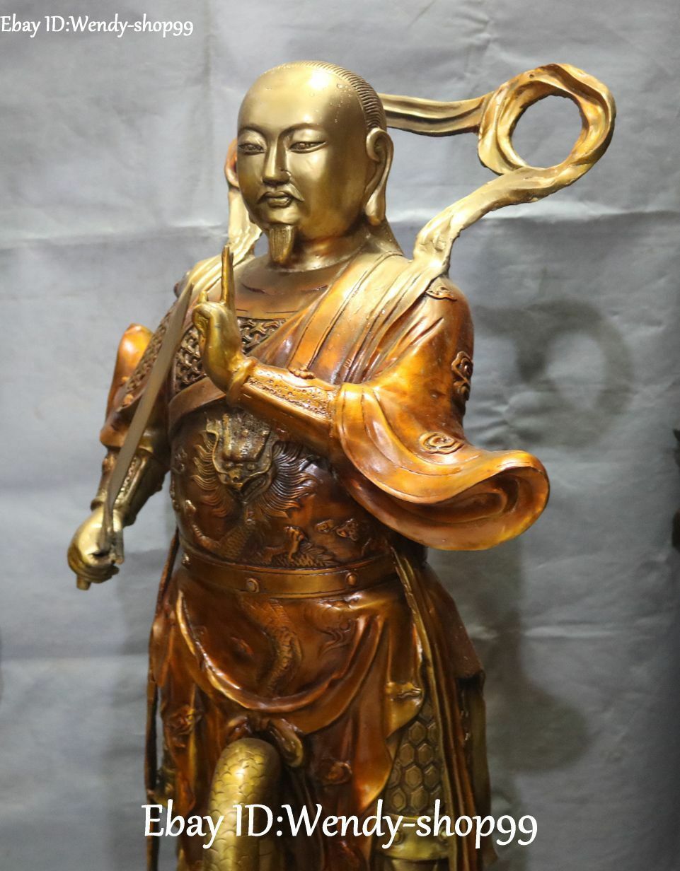 36" Huge Bronze Feng Shui Xuanwu Emperor sovereign tortoise Turtle ...