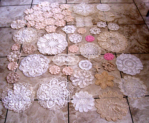 Vintage Antique Hand Crochet Crocheted Doilies Set Lot | eBay