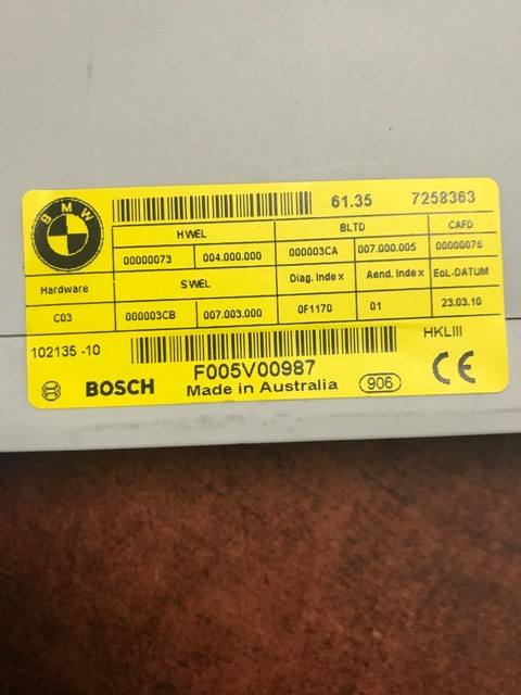 2010-2017 BMW Bosch Tailgate Lift Control Module 61357304629 Sd0708 for ...