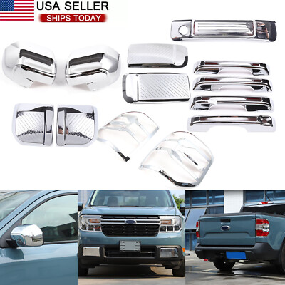 Chrome Full Exterior Decoration Cover Trim Kit For Ford Maverick 2022. ...