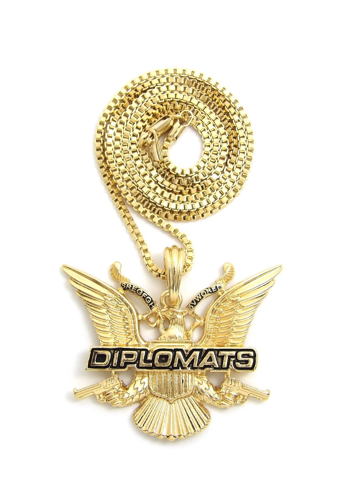 NEW DIPLOMATS EAGLE PENDANT & 24" VARIOUS CHAINS HIP HOP NECKLACES ...
