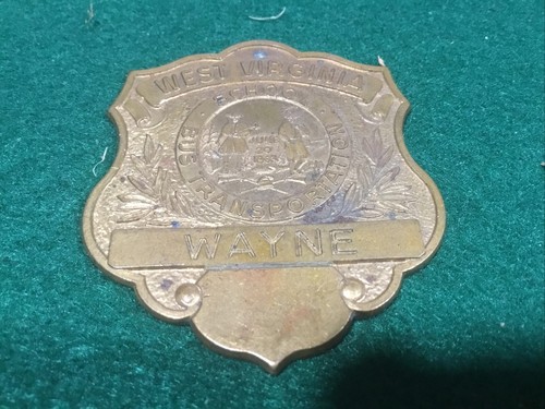 Vintage West Virginia School Bus Transportation Badge (Obsolete) Wayne ...
