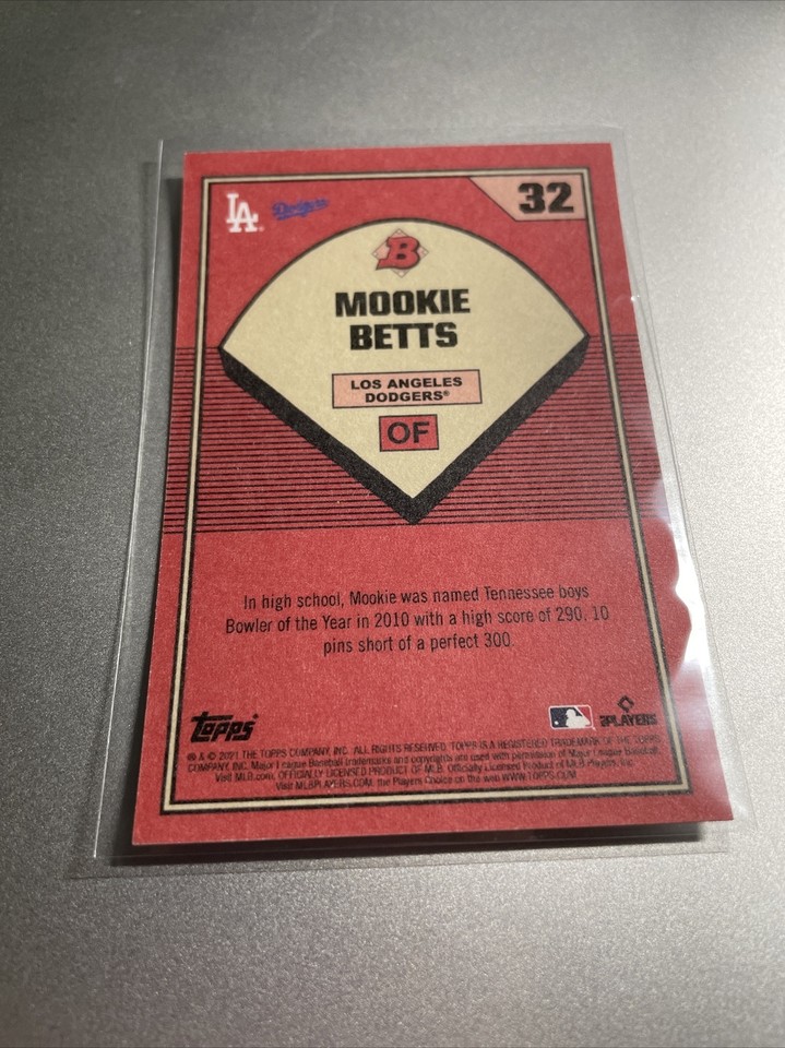 2021 Bowman X Keith Shore 1989 Retro Wave 4 Mookie Betts #32! 6 ...