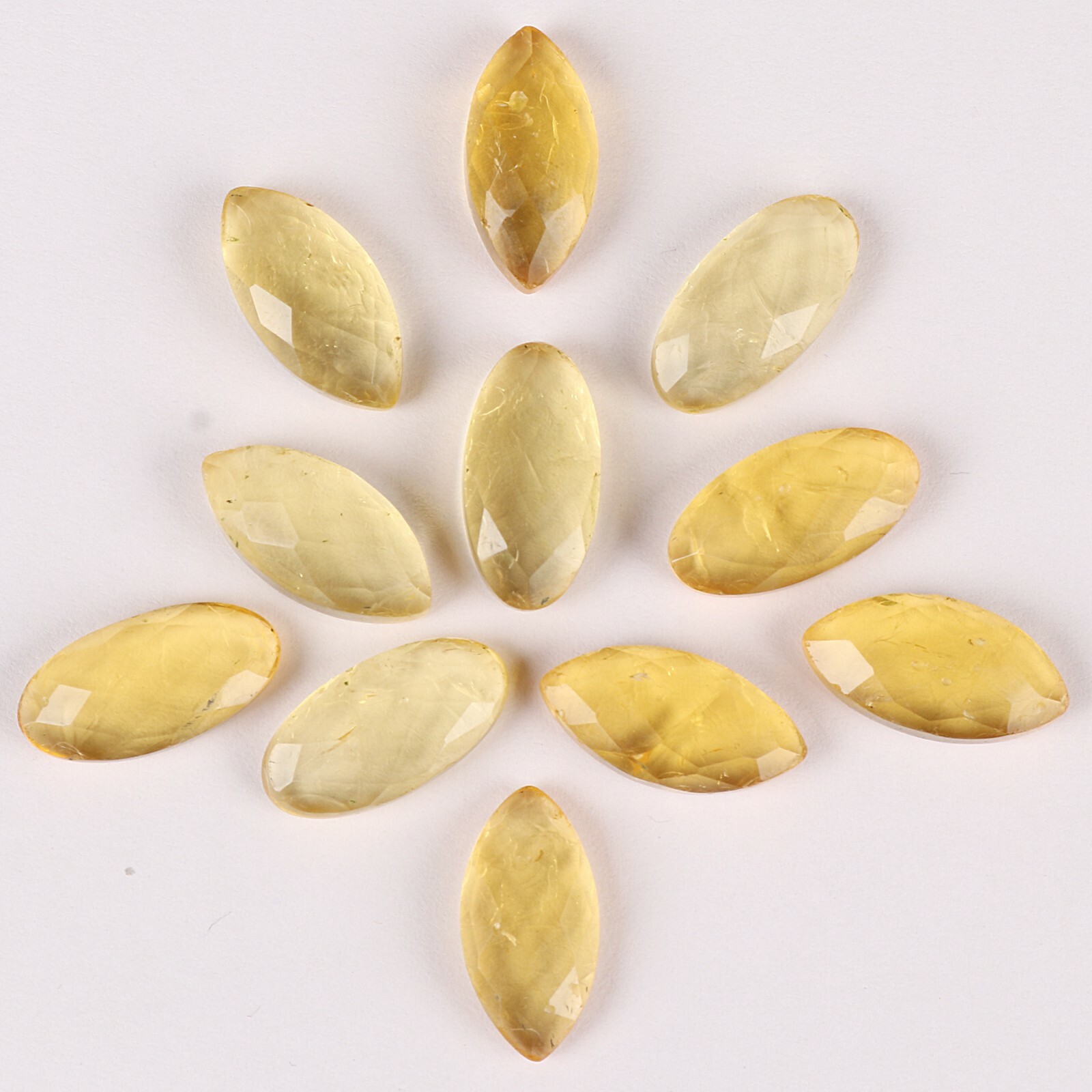Yellow Citrine, Faceted Marquise Cut Yellow Citrine Gemstones Lot 100 ...