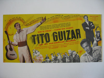 1989 Tito Guizar Pan American Ensemble 1950 flier Mexico actor musician ...