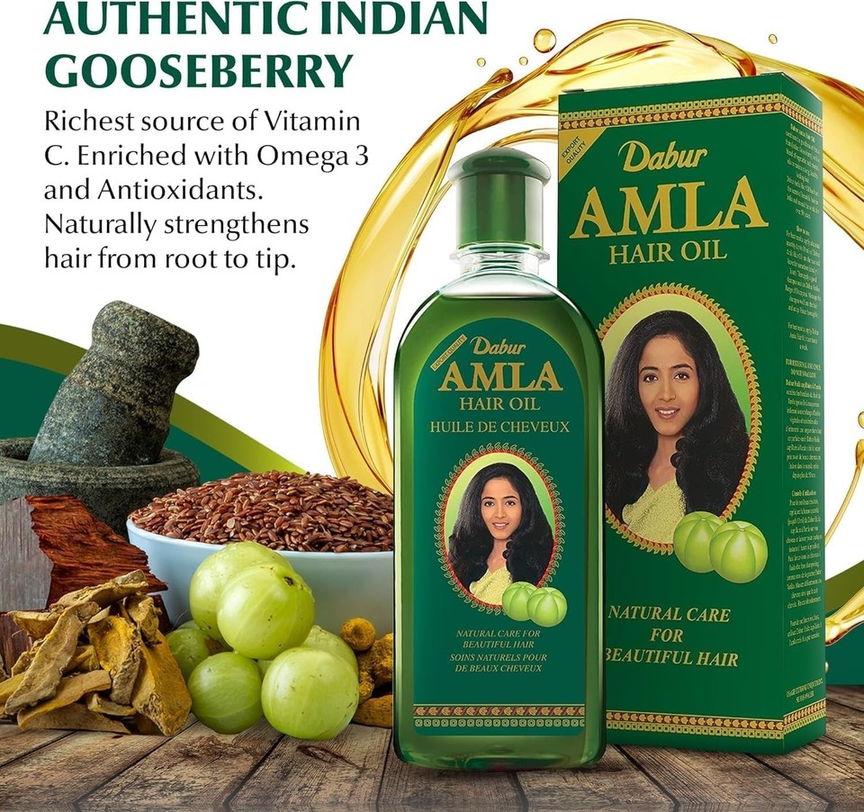Dabur Amla Hair Oil 100 ML Natural care Enriched with the Goodness of ...