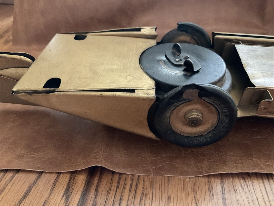 Kingsbury Golden Arrow Pressed Steel Wind Up Racer | eBay