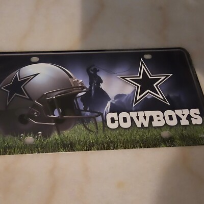 Dallas Cowboys Metal Auto Tag License Plate, Helmet Design, 12x6 Inch ...