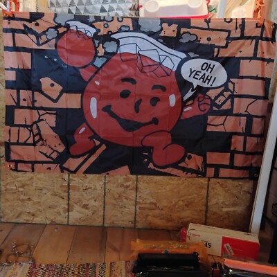 Kool-Aid Man Banner Oh Yeah! - Wall, Hanging, Dorm Room, Cloth, Poster ...