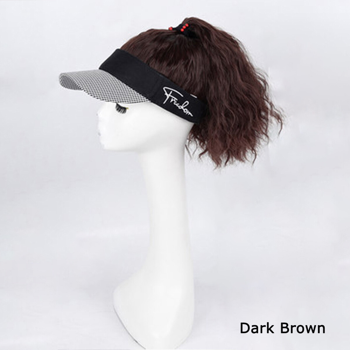 Women Baseball Cap with Curly Wavy Ponytails Outdoor Golf Sun Visor ...