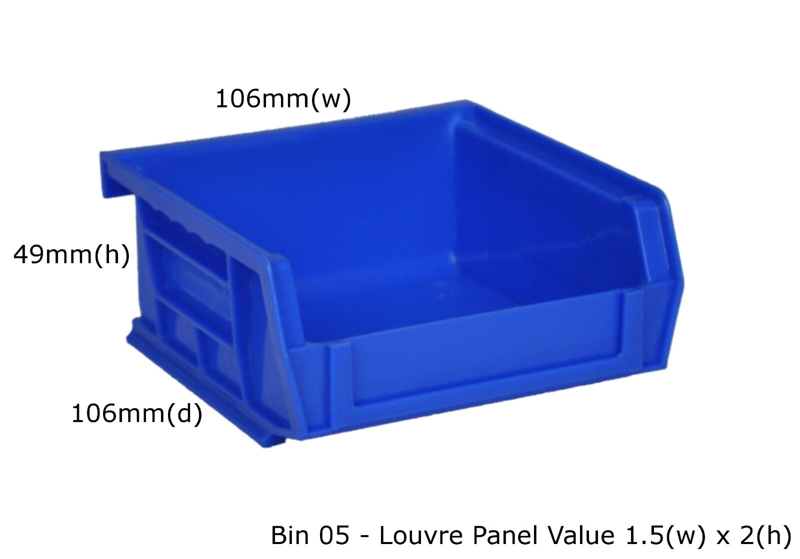 Rhino Tuff Plastic Parts Bins - Blue Red or Yellow Garage Shelving ...