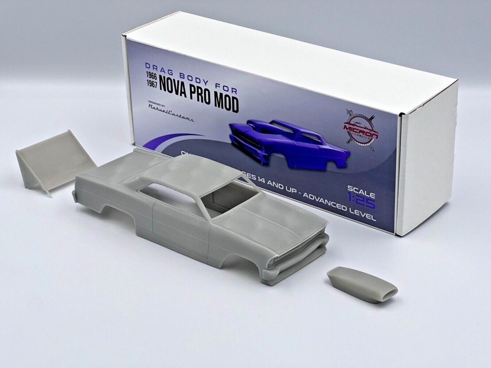 Chevy Nova Pro Mod 1966 Drag Dragster Body Scales 1/25 and 1/16 | eBay