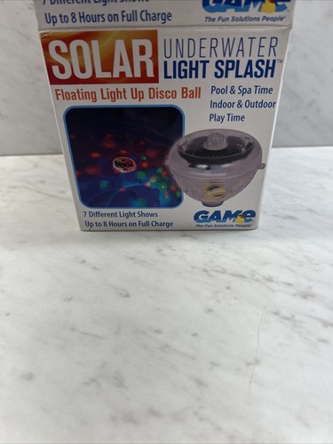 GAME Brand Solar Floating Light Up Disco Ball for Swimming Pools or ...