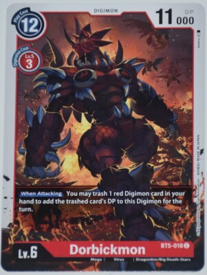 Dorbickmon BT5-018 DIGIMON TCG ENGLISH BATTLE OF OMNI COMMON NM/M FAST ...