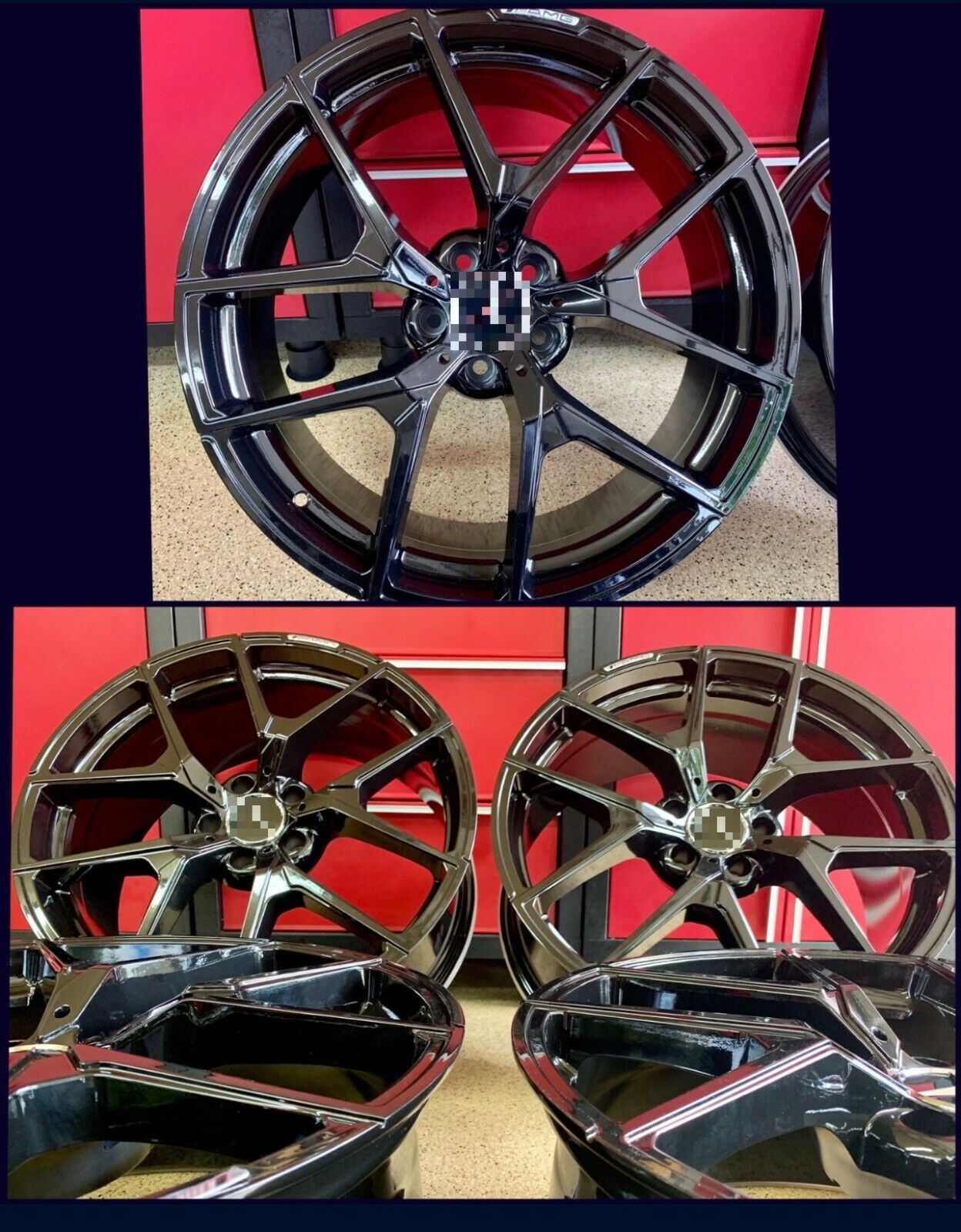 18" STAGGERED Black Y Spoke AMG Rim Wheels Mercedes Benz S550 GLE350 ...