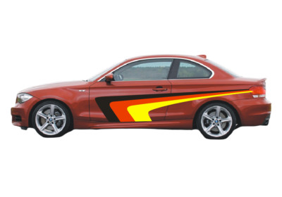 Graphics Germany Flag Racing Stripe Car Sticker For BMW 135i Side Door ...