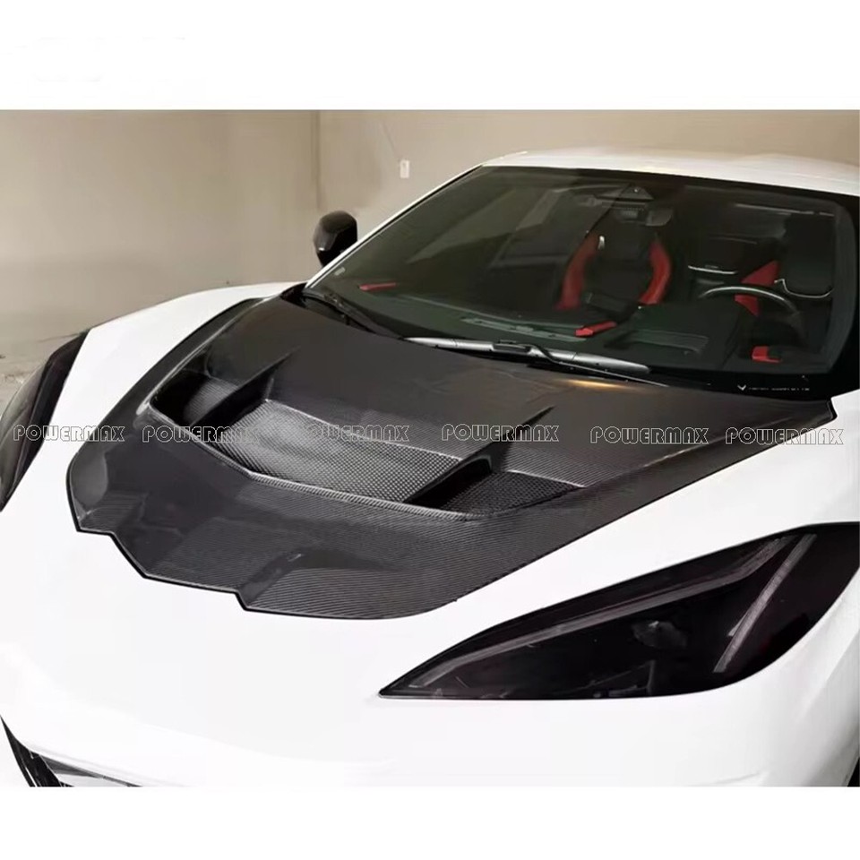 New ZR1 Style Carbon Fiber Front Hood Fit for Chevrolet C8 Corvette C8 ...