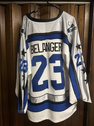 Game Worn Martin Belanger 2001 Hall Of Fame BC Icemen Jersey | eBay