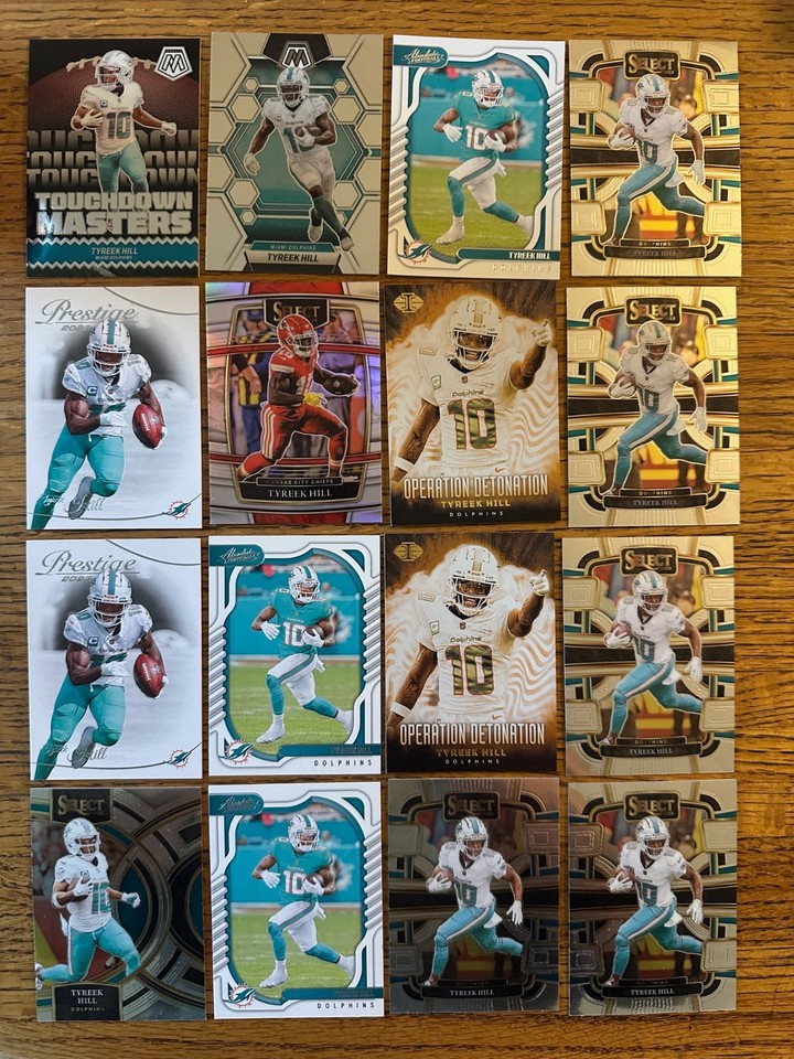 Tyreek Hill lot of 126 raw football cards. All amazing condition. Inc ...
