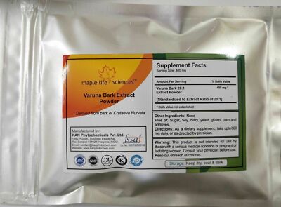 Varuna Bark 10:1 Extract Powder Crataeva Nurvala NO fillers Pure & High ...