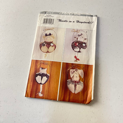 vtg butterick crafts sewing pattern stuffed rabbit cat pig 3521 | eBay