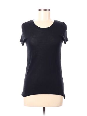 Halogen Women Black Short Sleeve T-Shirt M | eBay