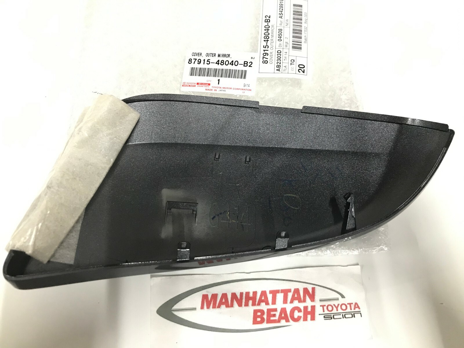 16-18 TOYOTA RAV4 RIGHT PASSENGER MIRROR COVER 87915-48040-B2 GENUINE ...