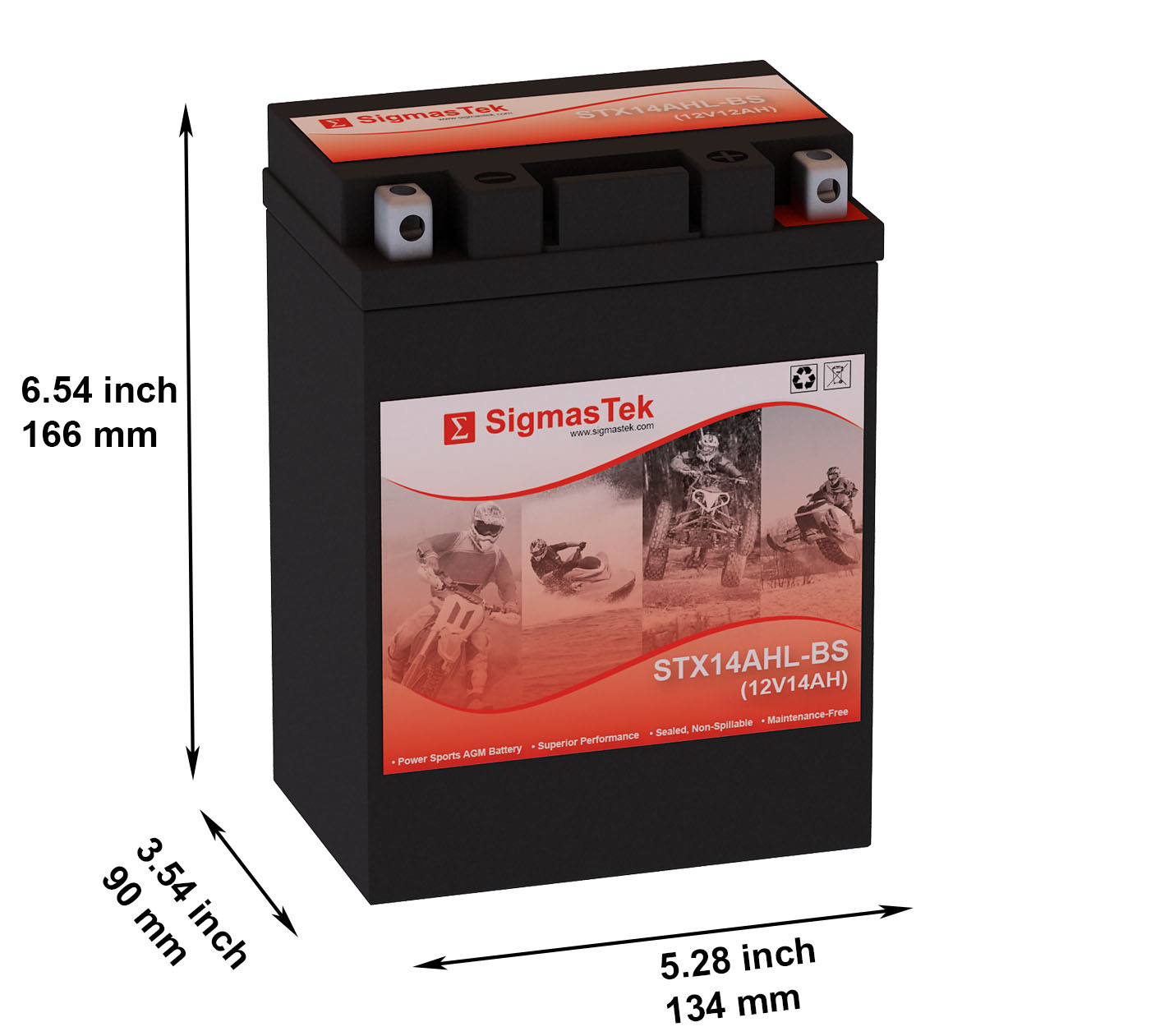 Replacement Battery by SigmasTek for Suzuki 650CC LS650 Savage, S40 ...