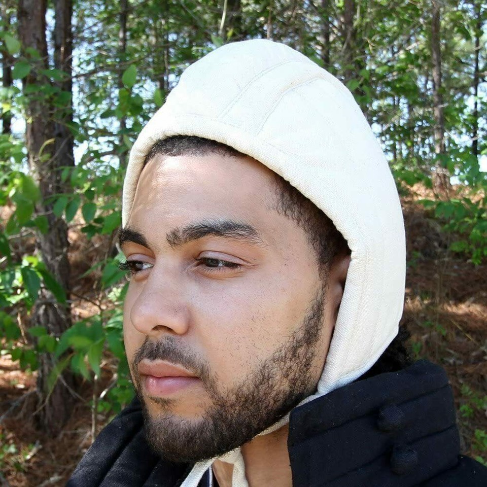 Medieval Arming Cap Cotton Padded Chainmail Coif Inner Renaissance LARP ...