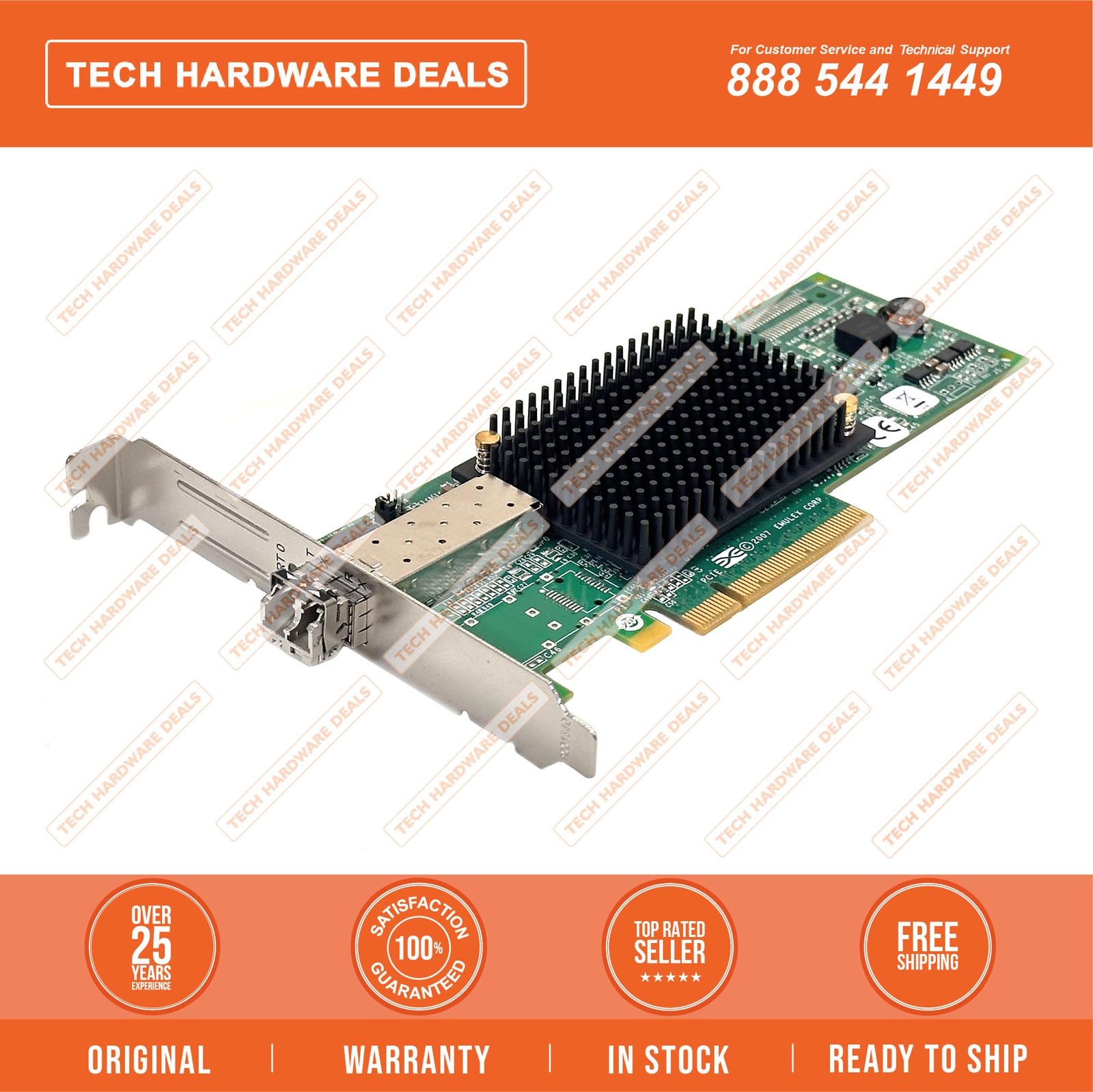 AJ762B HP StorageWorks 81E 8Gb Single Port PCIe Fibre Channel Host Bus ...