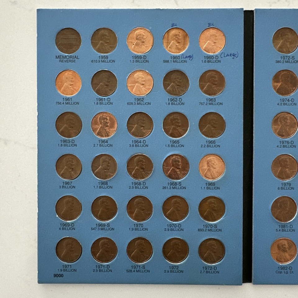 Lincoln Memorial Cents 90-Coin Collection 1959 - 1998 - Complete | eBay