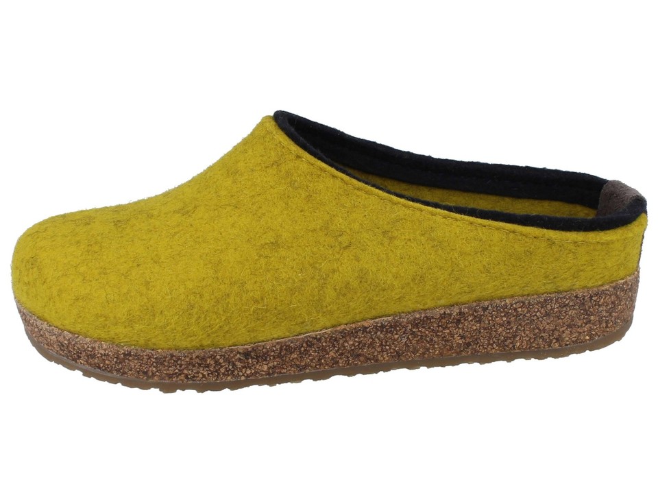 HAFLINGER Grizzly Kris Damen Hausschuhe gelb limone Wollfilz | eBay