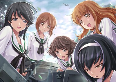 Anime girls und panzer nishizumi miho akiyama yukari Playmat Gaming Mat ...