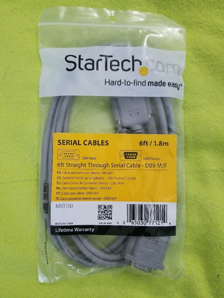 StarTech MXT100 VGA Monitor Straight Through Serial Cable for sale ...