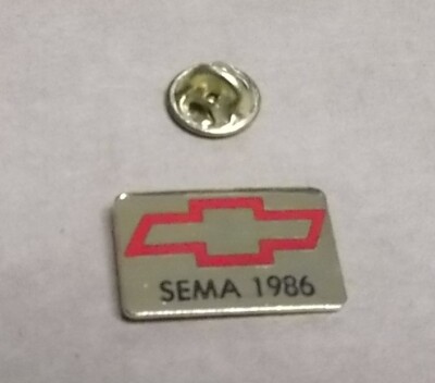 Vintage Chevrolet Sema 1986~Tie Lapel Hat Pin~Herb Fishel Owned~GM ...