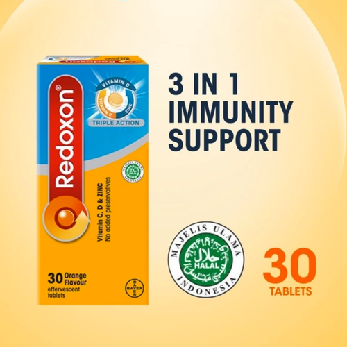 1 box REDOXON Triple Action Vit C 1000mg & Vit. D & Zinc Effervescent ...