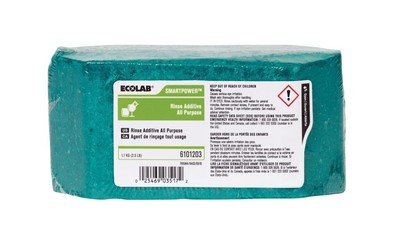 NEW Ecolab 6101203 Smartpower Rinse Additive: 1- 2.5 lb block FREE ...