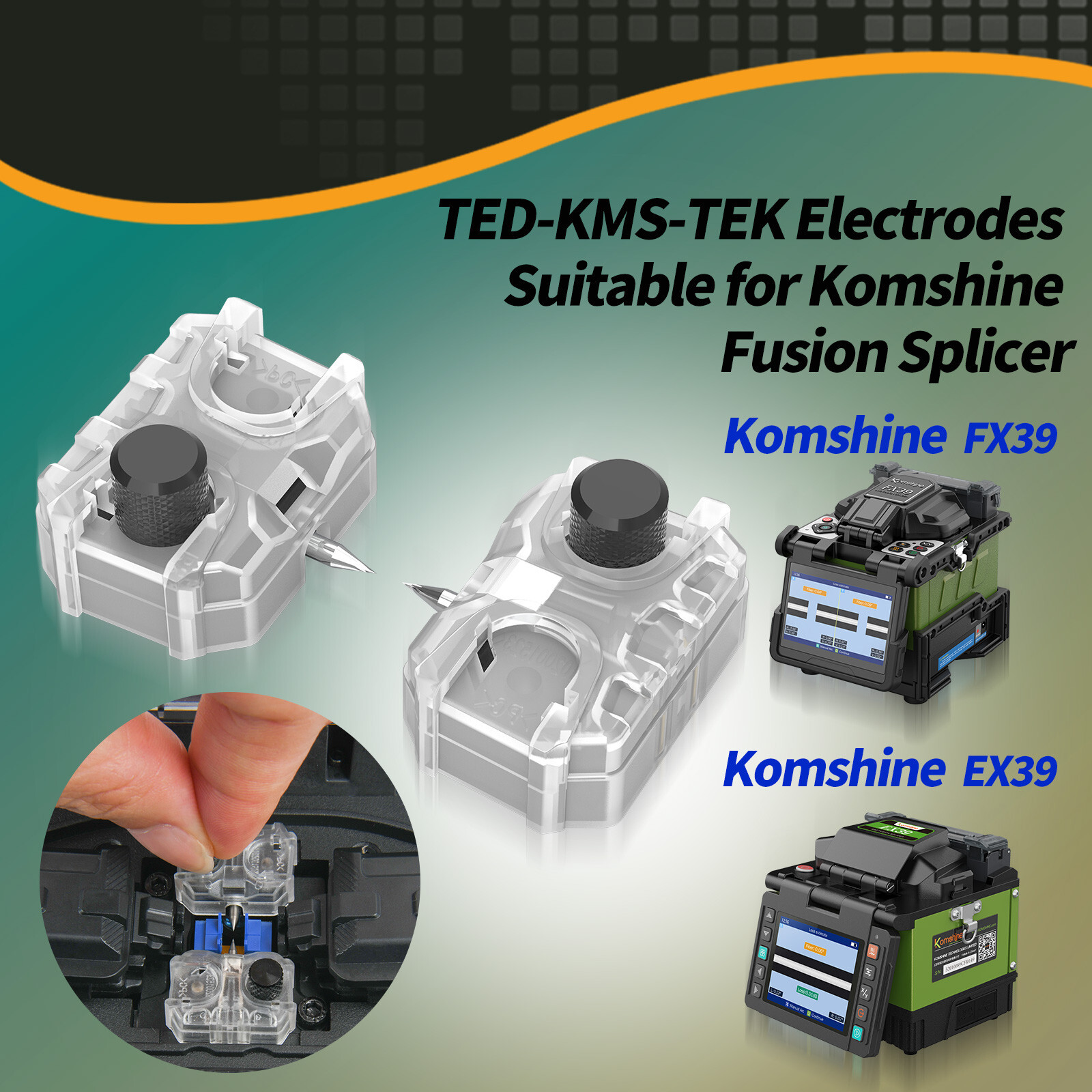 One Step Fiber Fusion Splicer Electrodes Suit for Komshine EX39/FX39 ...