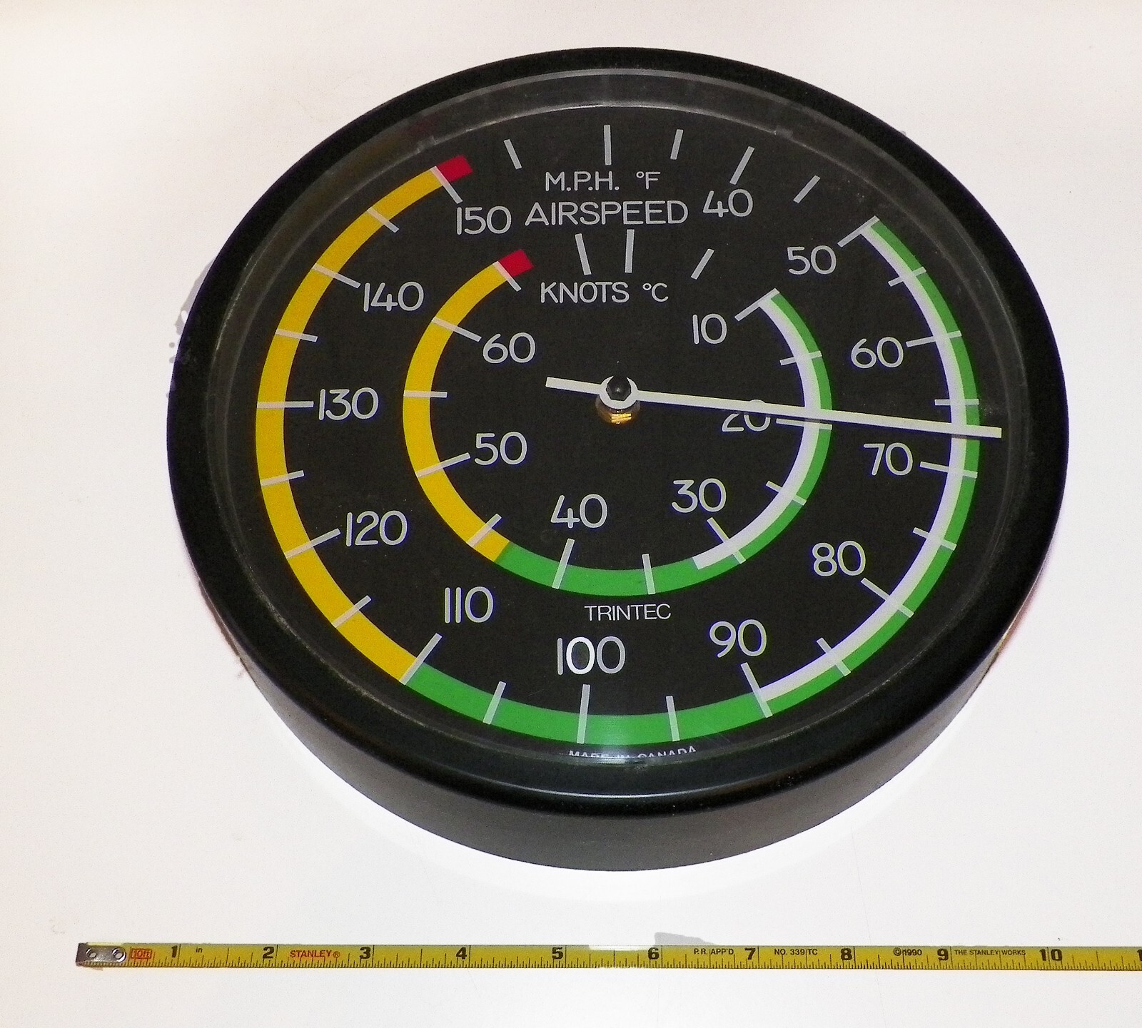 Airspeed indicator thermometer- 10" diameter, manufactured by Trintec Industries | eBay