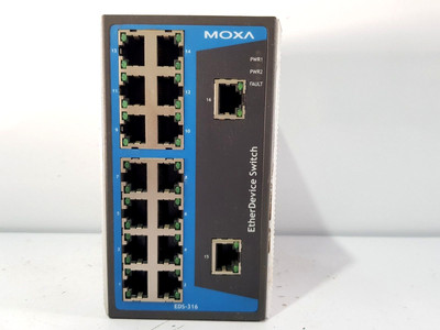 MOXA ETHERDEVICE SWITCH EDS-316-T 1201003161015 REV 1.2 | eBay