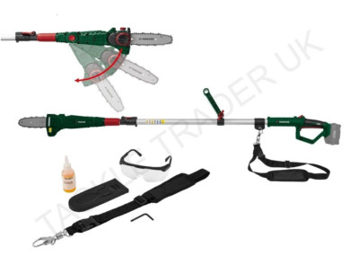 Parkside 20V Cordless Telescopic Pole Chainsaw Tree Pruner 4m Reach ...