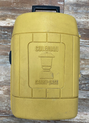 Vintage Coleman Lantern Carry Case Yellow Clamshell Good Shape | eBay