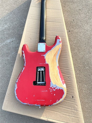 Factory Customized Red Relic Double Shake Electric Guitar Rosewood ...