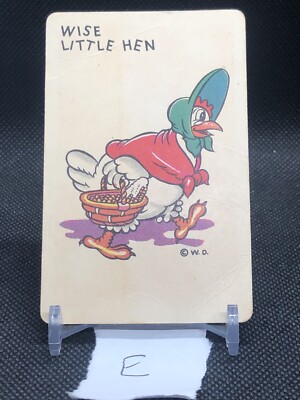 1937 WHITMAN MICKEY MOUSE OLD MAID CARD Wise Little Hen E | eBay