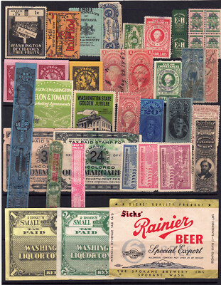 US Back of Book Revenue & State Tax STAMP COLLECTION - Inc Advertising ...