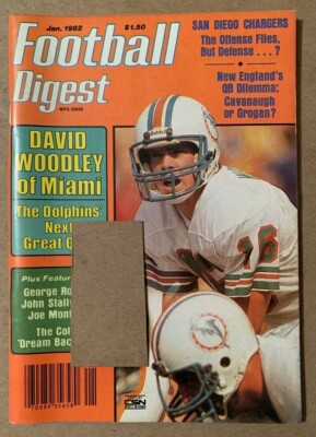 1982 FOOTBALL DIGEST - David Woodley - Miami Dolphins | eBay