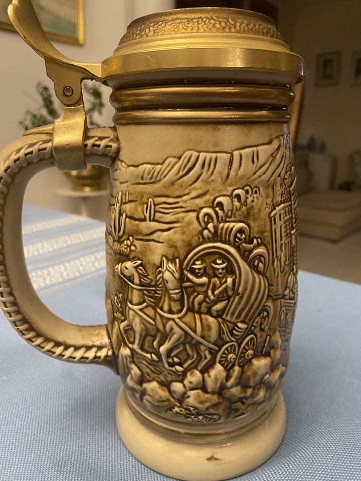 1987 Avon The Gold Rush Handcrafted In Brazil Beer Stein New Open Box ...