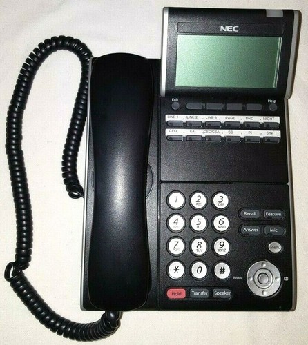NEC DT300 Series Telephone Base DTL-12D-1 (BK) TEL, DLV(XD)Z-Y(BK) | eBay