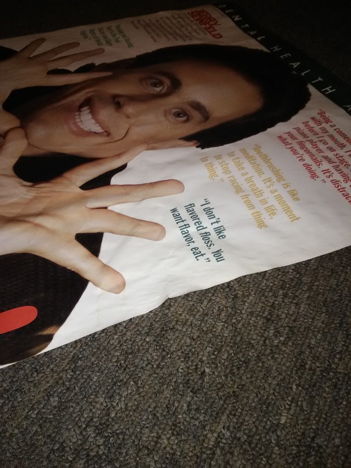 RARE Jerry Seinfeld 37x23 inches Colgate Dental Poster Dentist Office ...