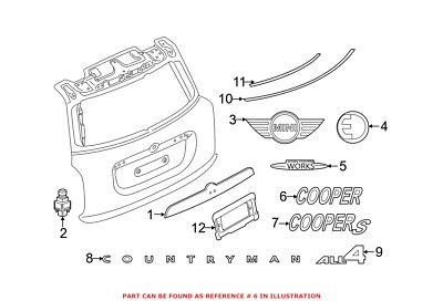 Genuine OEM Hatch Emblem for Mini 51147421909 | eBay